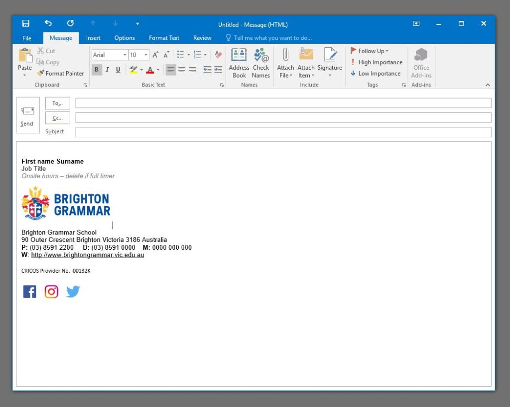 Email Signatures BrightonGrammar